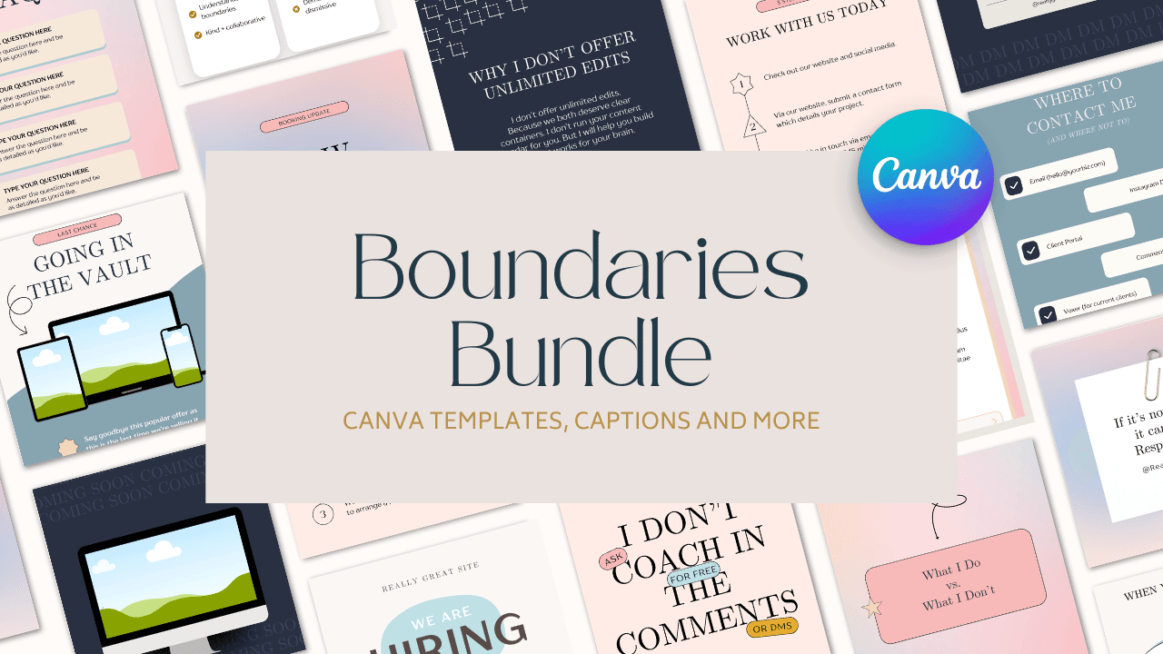 Boundaries Bundle - Mindful Marketing - OnlineDrea